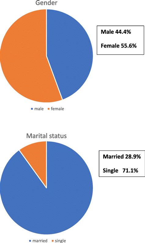 Percentage Of Male Female Married And Single Respondents Download