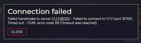 como corrigir o erro curl error code 28 no fivem
