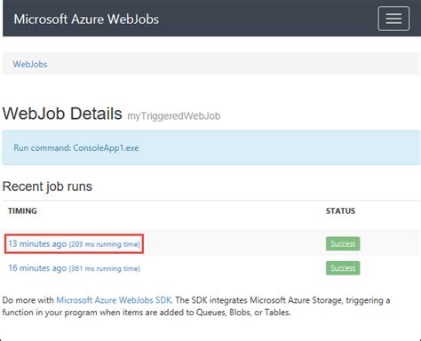 run background tasks with webjobs azure app service microsoft docs