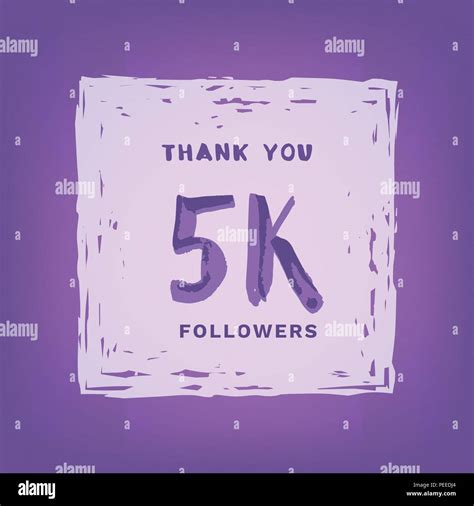 5k Followers Thank You Square Banner Ultra Violet Palette Colors