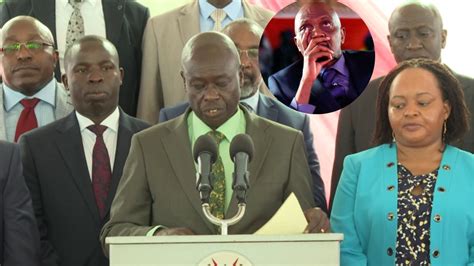 Dp Gachagua Address The Nation For The First Time Since Moses Kuria Was