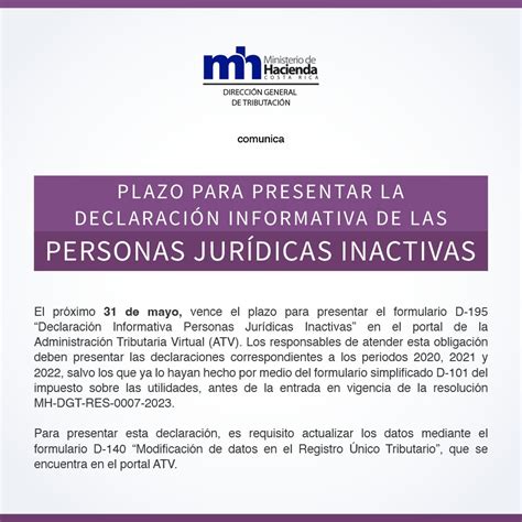 Ministerio Hacienda De Costa Rica On Twitter Plazo Para Presentar La