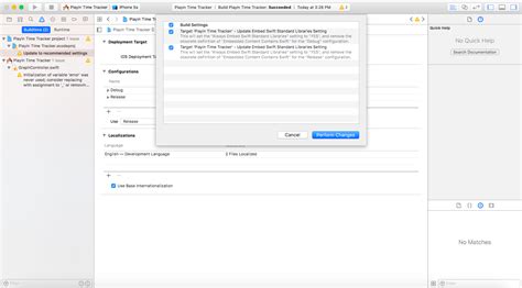 xcode update embed swift standard libraries settings stack overflow