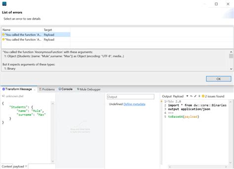 transforming an entire object into base64 string and vice versa in mule