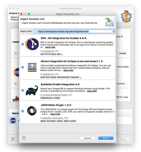 tutorial eclipse marketplace and favourites list the eclipse foundation