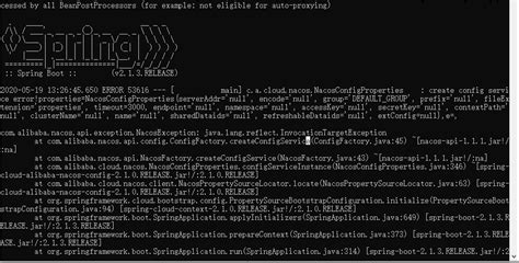 springcloud alibaba 项目打成jar 包，运行，nacos 异常 问答 阿里云开发者社区 阿里云