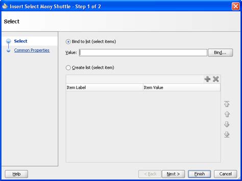 creating databound selection lists and shuttles