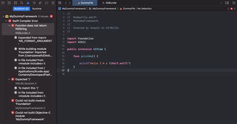 ios errors trying to build a framework using old swift toolchain