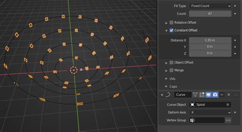 modeling array a collection of objects along a curve blender stack