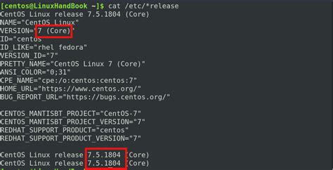 how to check centos version in linux command line