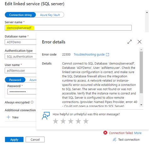 cannot connect to sql database xxx verify that the instance name is