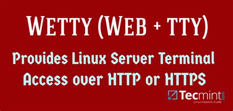 how to access linux server terminal in web browser using