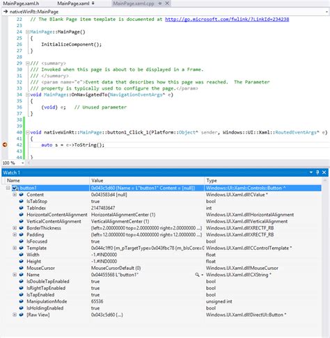 mixed native and managed debugging improvements for windows store apps