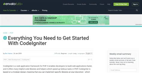 best codeigniter tutorials for beginners phpzag