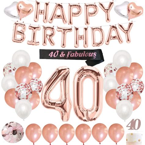 Buy Finypa 40th Birthday Decorations For Women 40th Happy Birthday
