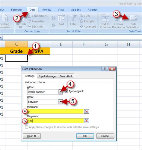 use rules to validate data entry in excel 2007