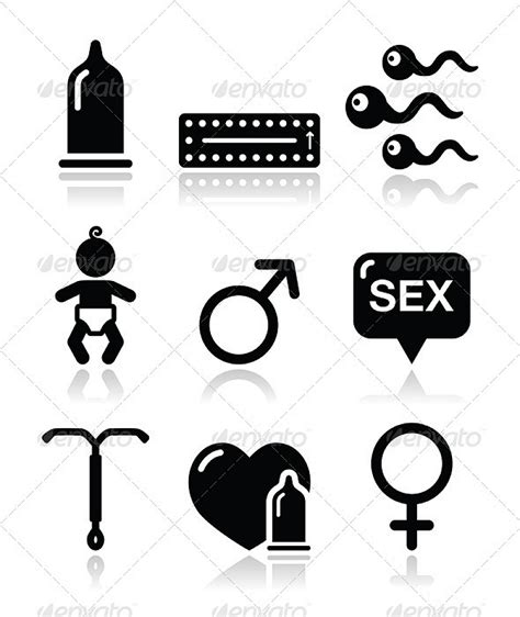 9 contraceptive methods icon designs for spreading awareness design