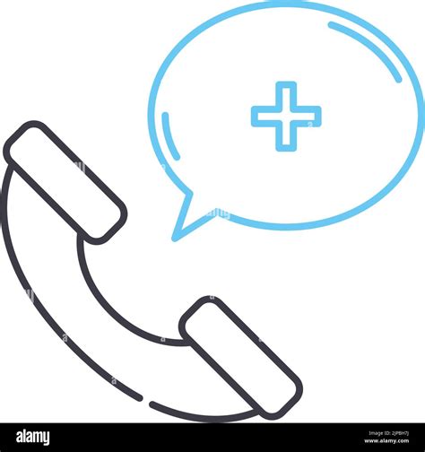 Telemedicine Line Icon Outline Symbol Vector Illustration Concept
