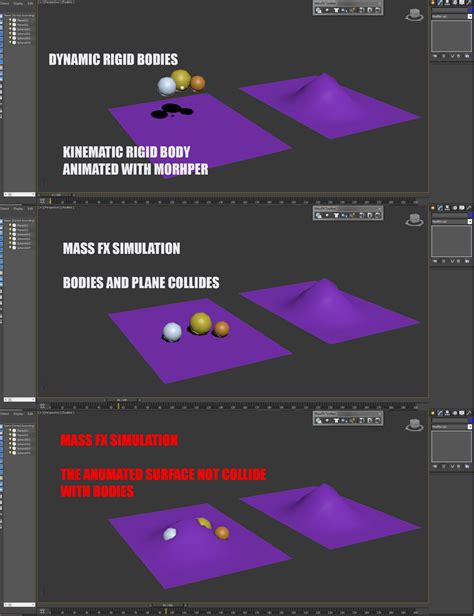 solved mass fx collision with morphed plane autodesk community