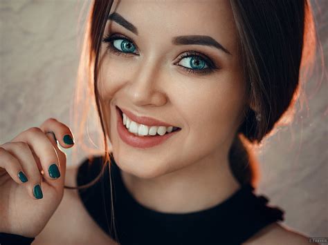 Hd Wallpaper Women Face Evgeny Freyer Blue Eyes Blonde Portrait