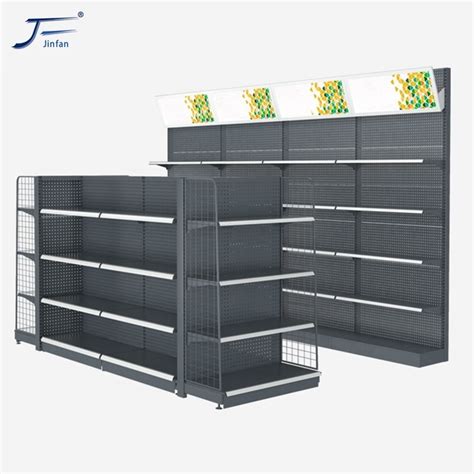 Light Duty Double Side Supermarket Store Steel Metal Gondolas Wall