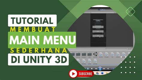 tutorial membuat main menu menu utama sederrhana di unity 3d untuk