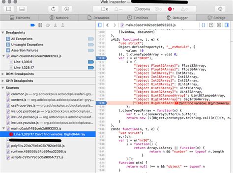 angular can t find variable bigint64array in safari