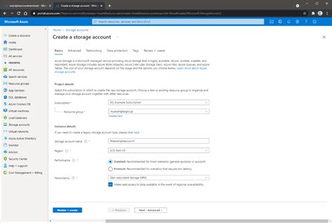 create a storage account azure storage microsoft docs