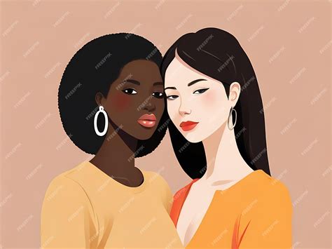 Premium Photo Two Beautiful African American Women Portrait Ethnicity