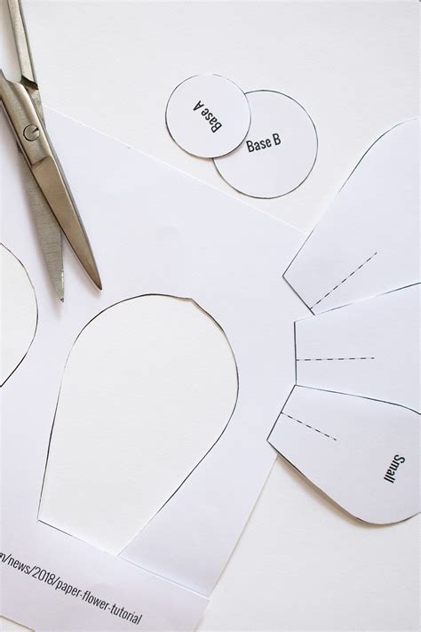 Paper Flowers Free Printable Template Paper Roses