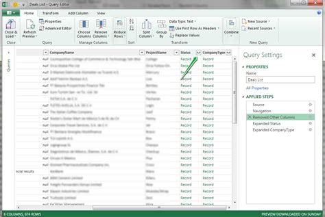 power query to extract sharepoint list data using excel
