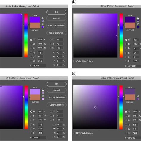 Example Variations Of Saturation And Value Hsb Color Space [color