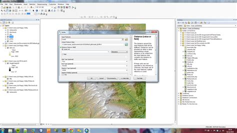arcgis desktop buffer is not displaying on the map geographic