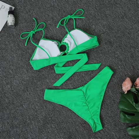Sexy Swimsuit Ring Banded Bikini Six Colors Fondmart