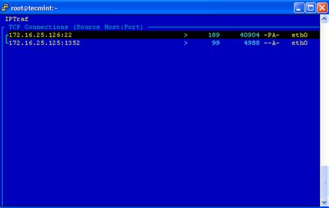 real time interactive ip lan monitoring with iptraf tool