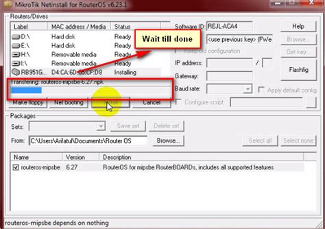 lab 6 how to re install mikrotik using netinstall belajar bersama