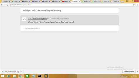 cant find class app controllers controller not found on
