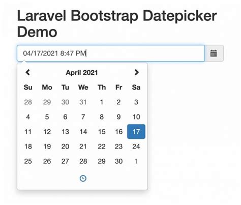 how to add and use bootstrap datepicker in laravel 8