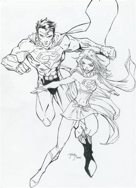 Superman Supergirl Coloring Pages