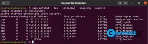 how to check all open ports in ubuntu linux