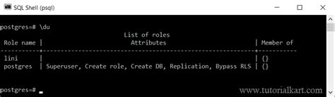 postgresql list users