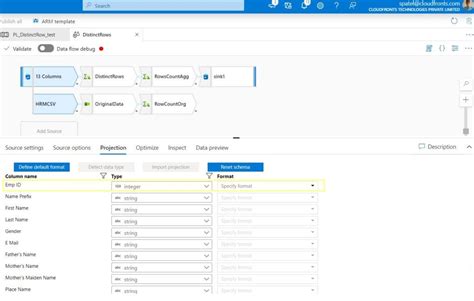 adf s mapping data flows how do you get distinct rows and rows count