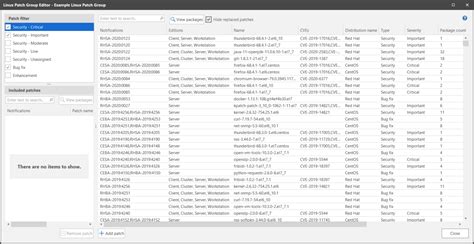 creating and editing a linux patch group