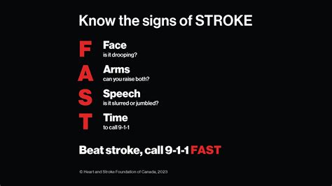 Signs Of Stroke Heart And Stroke Foundation