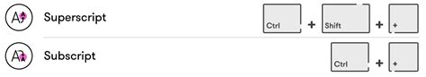 ideallalaf how to give subscript and superscript in word