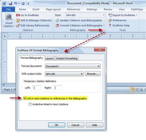 Endnote In Text Referencing And Linking To Reference List 6 By