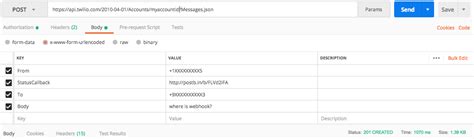 node js twilio webhook with postman request stack overflow