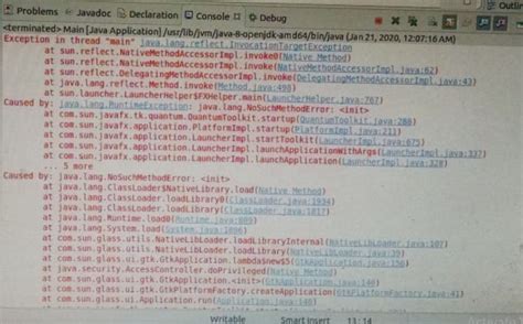 why does eclipse shows these errors running my javafx