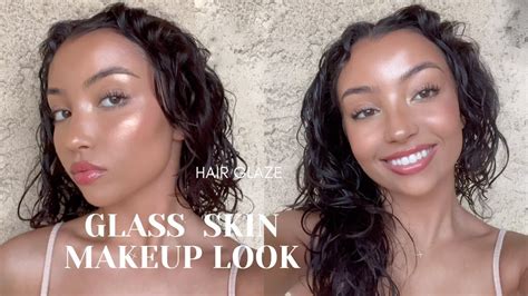 Glass Skin And Glazed Hair Glowy Makeup Routine Hair Glaze At Home