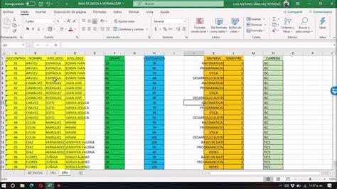 normalizacion de una base de datos youtube